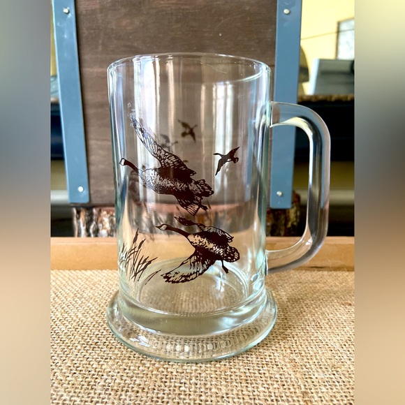 Avon | Dining | Vintage Avon Glass Canadian Geese In Flight Beer Mug ...